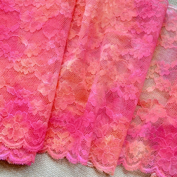 Pink Lace Fabric - Etsy UK