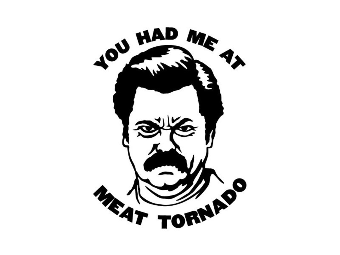 Ron Swanson Vinyl Bumper Sticker. Meat Tornado Decal. Parks and Recs ...