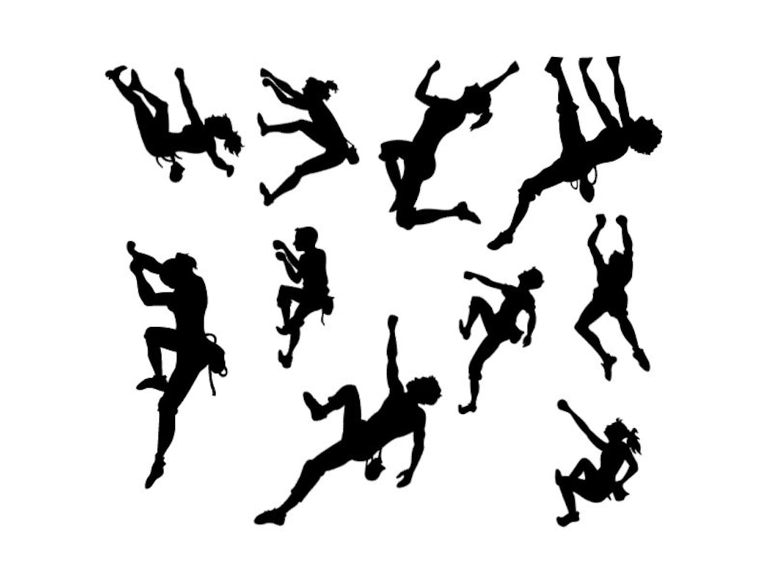 10 Pack Rock Climber Stick Figure Family Vinyl Bumper Stickers ...