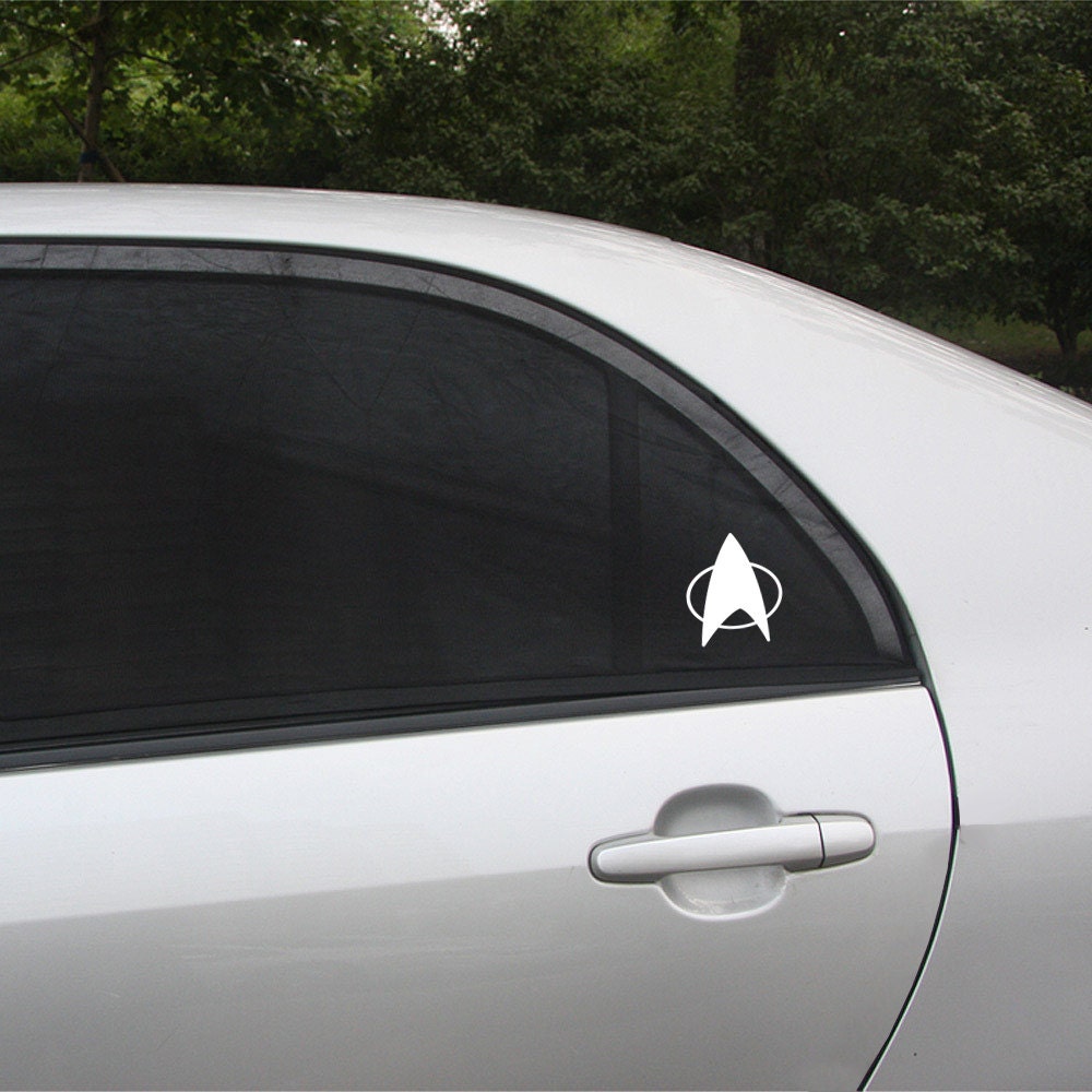 2 Star Trek Next Generation Com Badge Vinyl Bumper Stickers. Works on ...