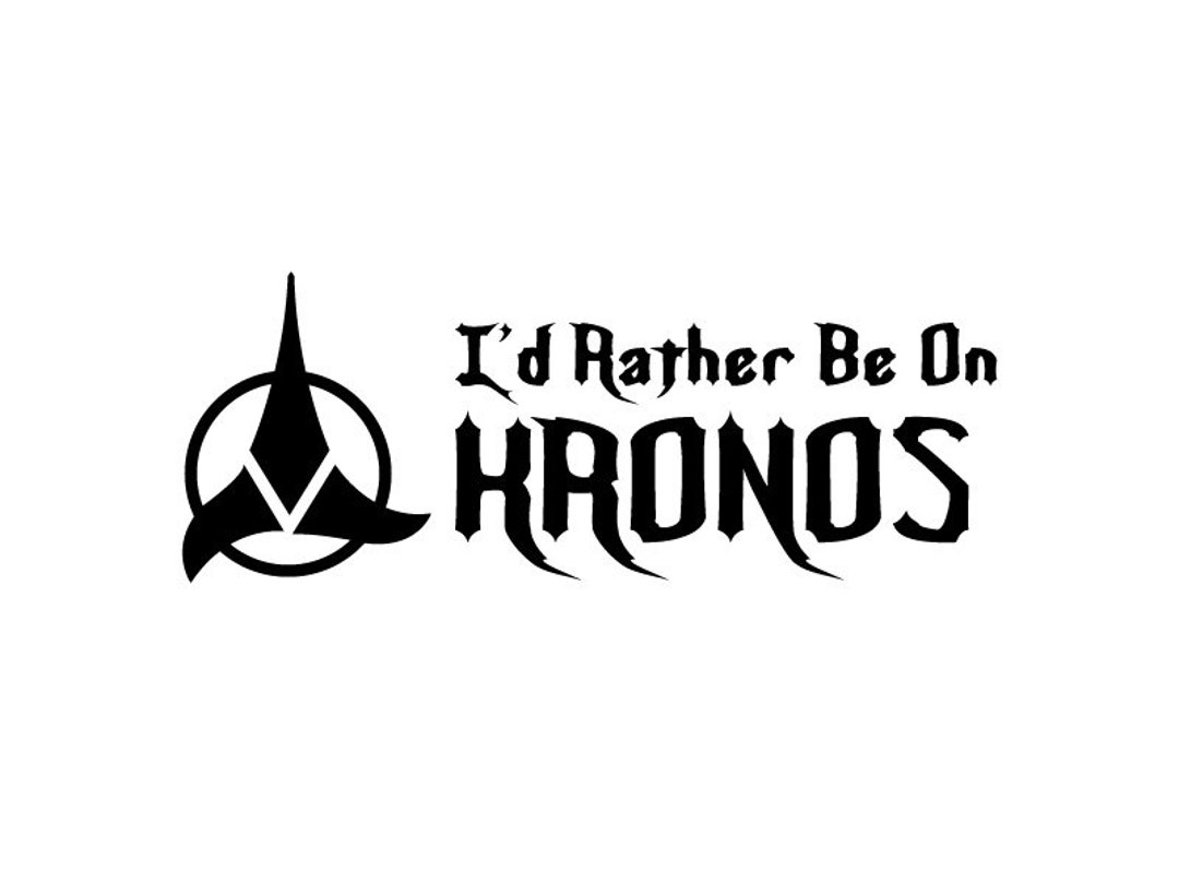I'd Rather Be on Kronos Vinyl Bumper Sticker. Great Decal for Your Car ...