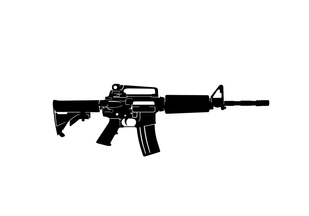 M4A1 Vinyl Bumper Sticker. M16 Gun Decals for Walls, Cars, Windows ...