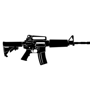 M4A1 Vinyl Bumper Sticker. M16 Gun Decals for Walls, Cars, Windows ...