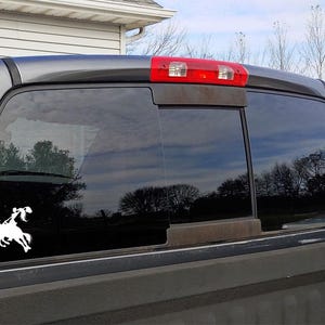 Cowgirl Bucking Horse Vinyl Bumper Stickers. Cowboy or Cowgirl Rodeo ...