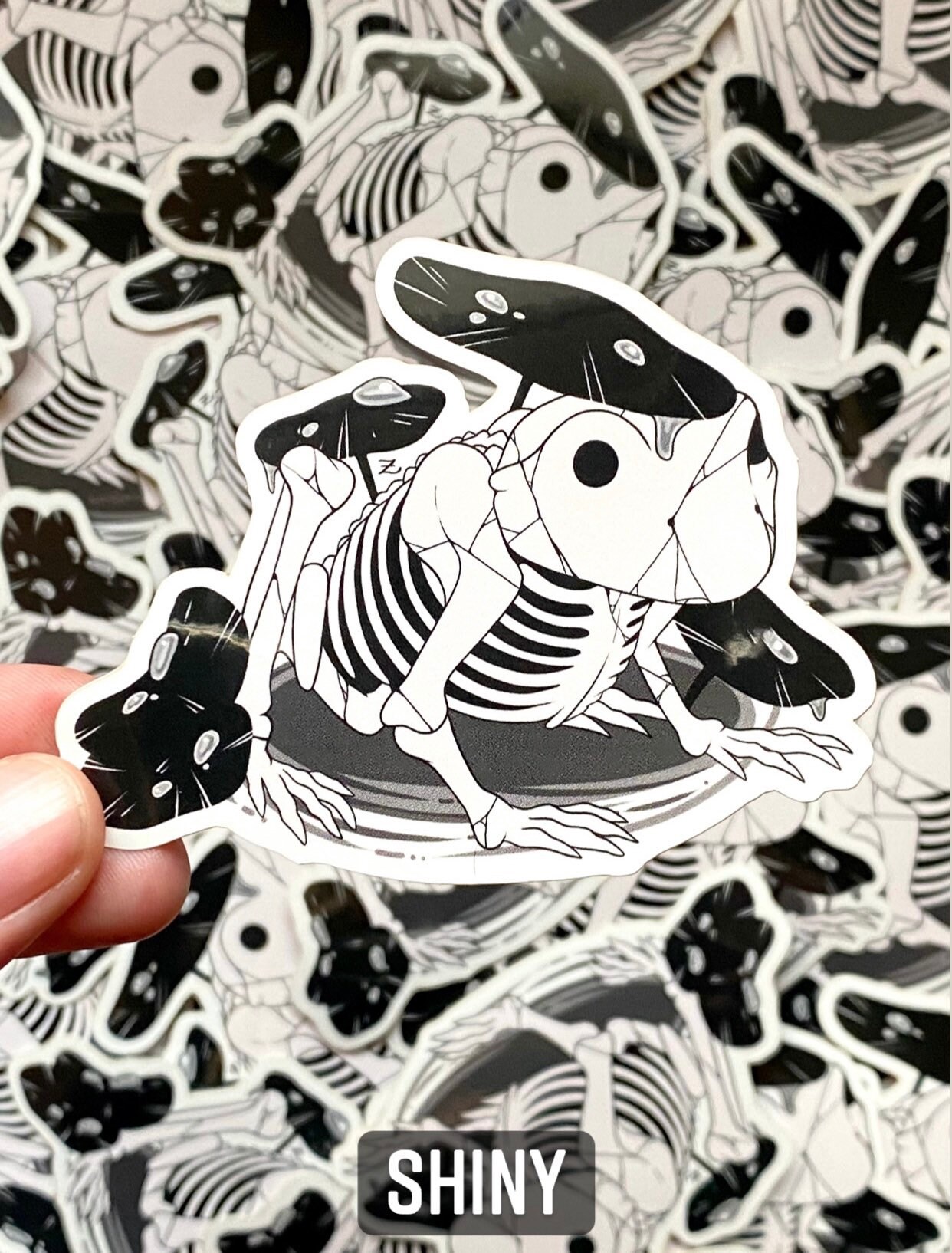 Skeleton Frog Weatherproof Vinyl Sticker - Etsy