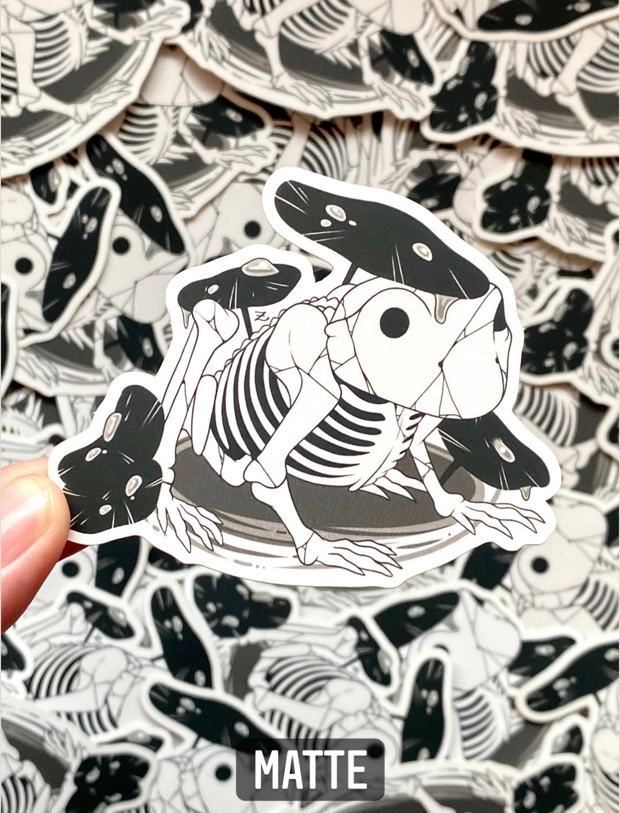 Skeleton Frog Weatherproof Vinyl Sticker - Etsy