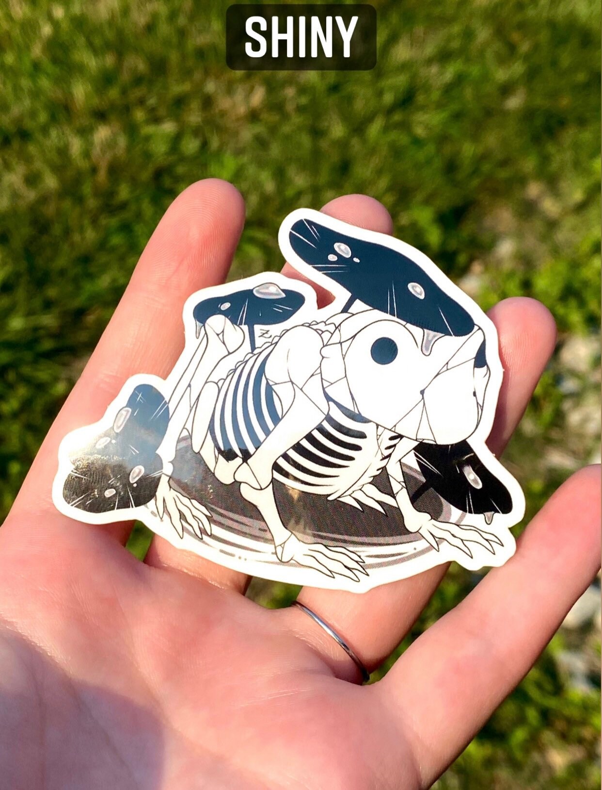 Skeleton Frog Weatherproof Vinyl Sticker - Etsy