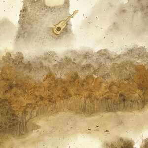 Fantasy Landscape,watercolor Animal,ukulele Postcard,thanksgiving,fairy ...