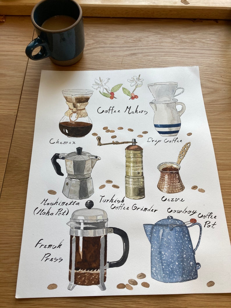 Art Print Coffee Chart - Etsy