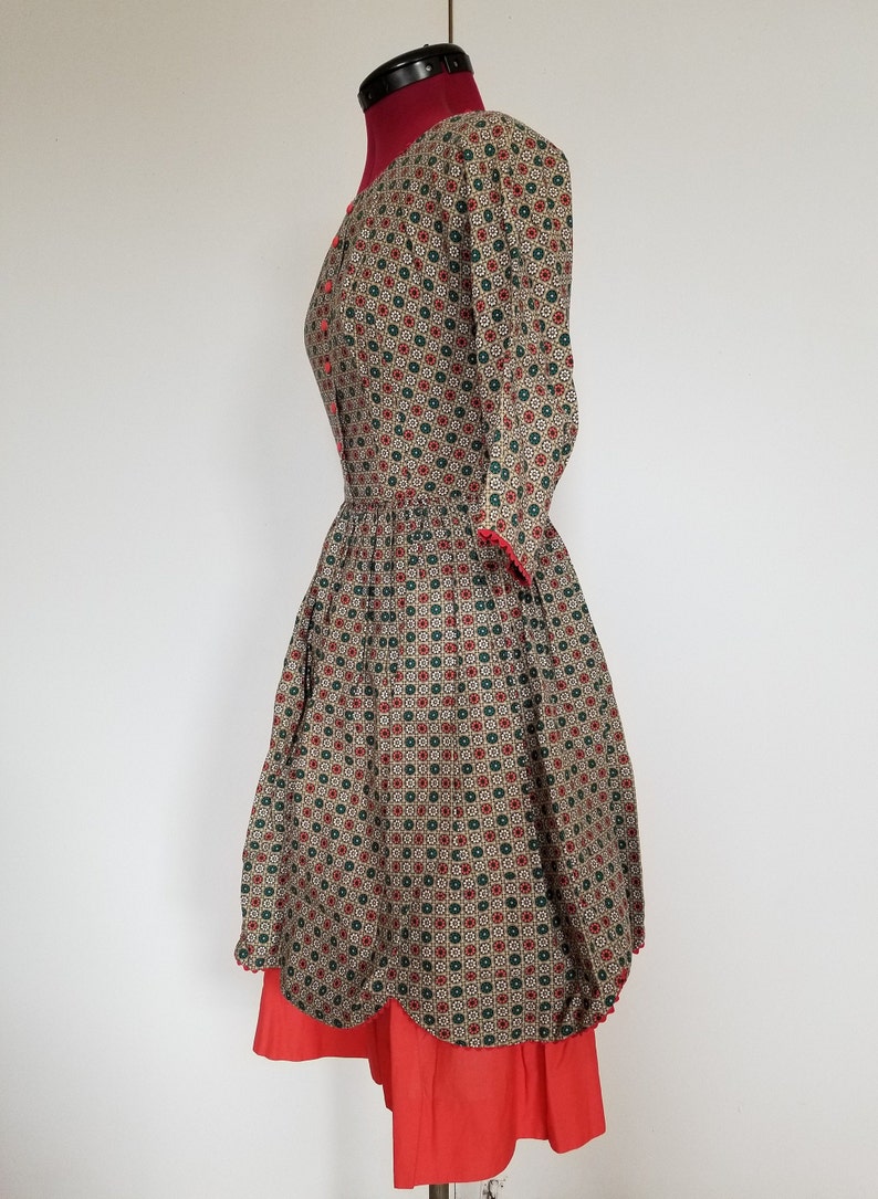 Vintage 1950's Folkie/pioneer Inspired Day Dress - Etsy