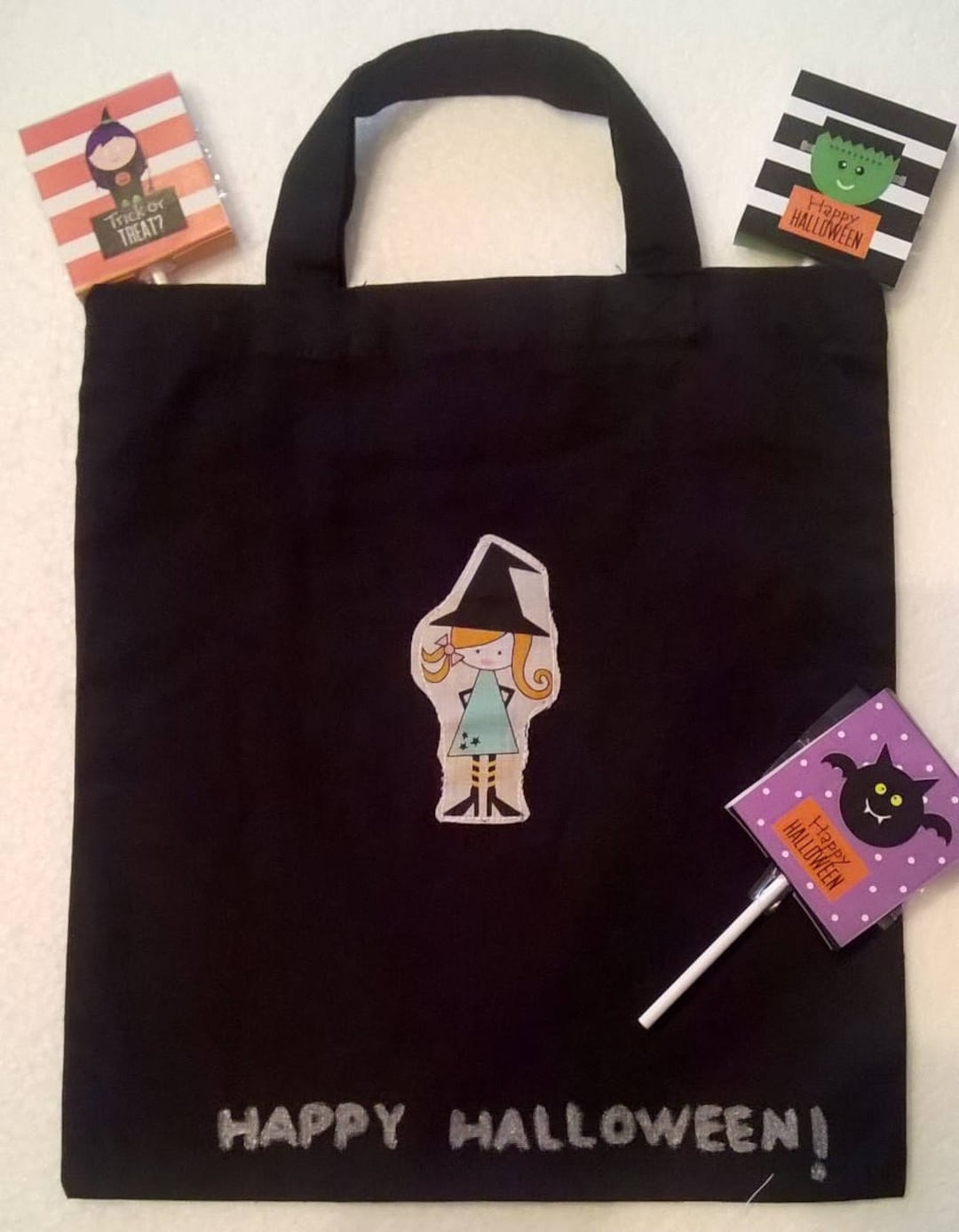Halloween Trick or Treat Witch Bag Trick or Treat Bag - Etsy