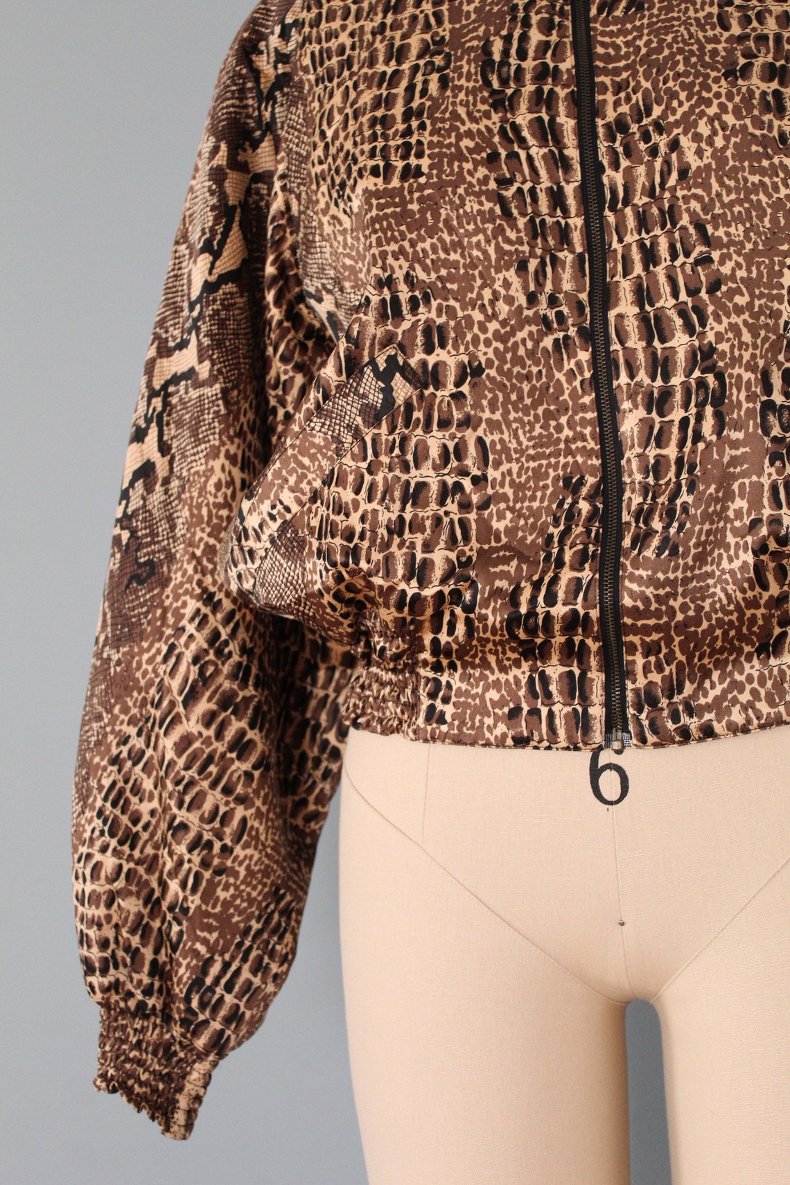 SNAKE Silk Bomber Jacket 1990s Snake Print Jacket | Etsy