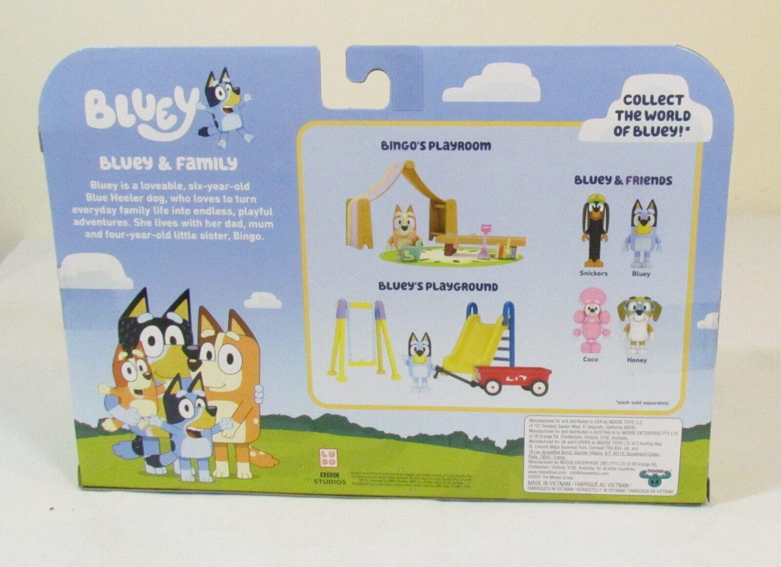 New Bluey & Family 4pc Poseable 2"-3" Figure Set Original Retail ...