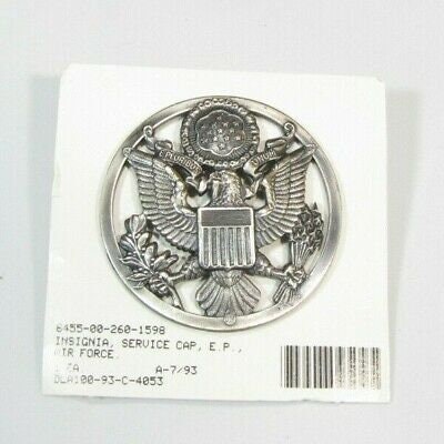 New US Air Force USAF Enlisted Service Cap Hat Insignia Badge GI Issued ...