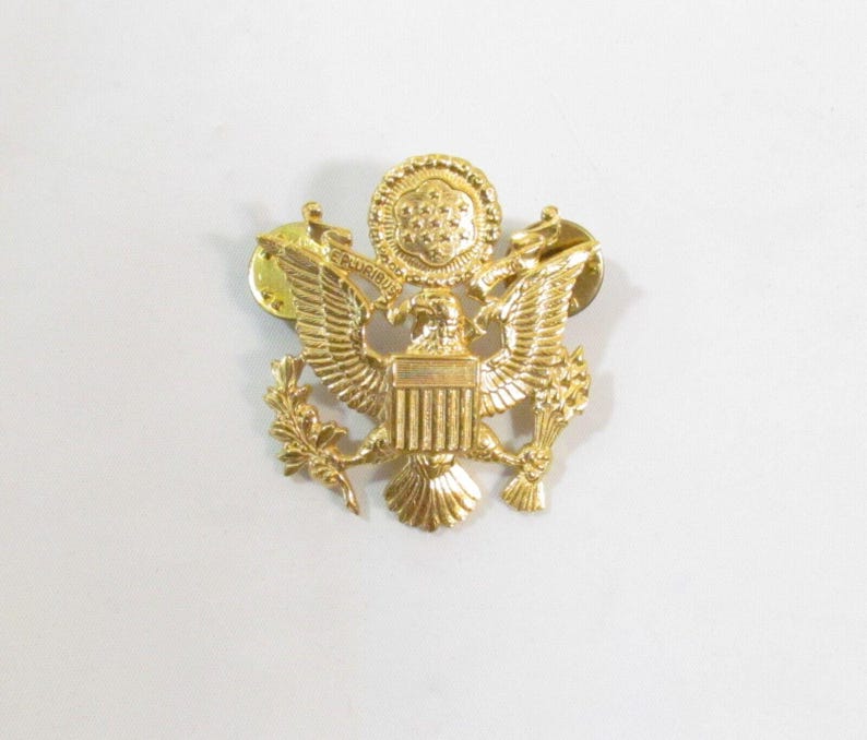 NOS US Army Vintage Officer Service Cap Hat Insignia Badge Krew 1F4 - Etsy