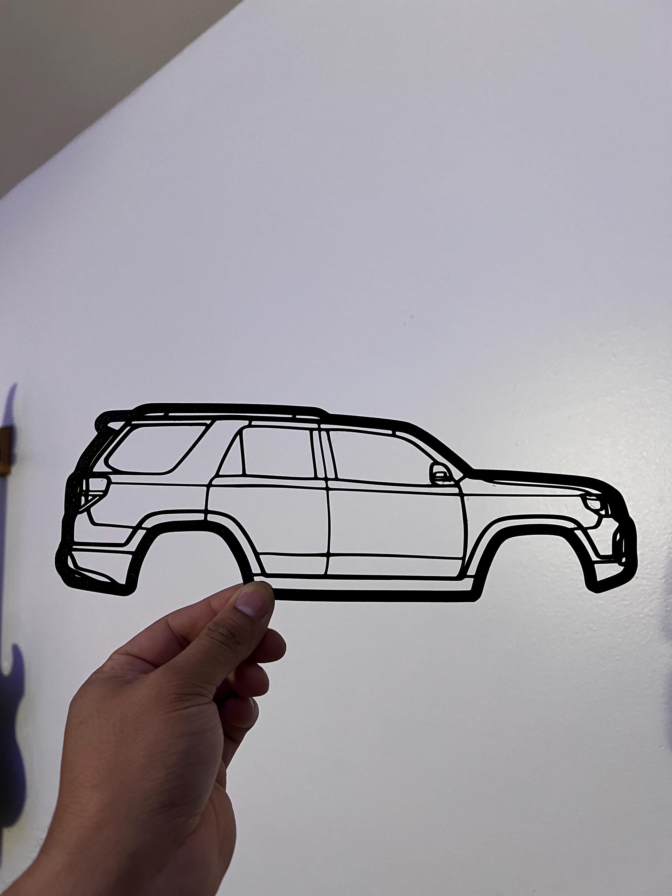 5th Gen Toyota 4runner Silhouette Wall Art/stand Display 3D Printed - Etsy