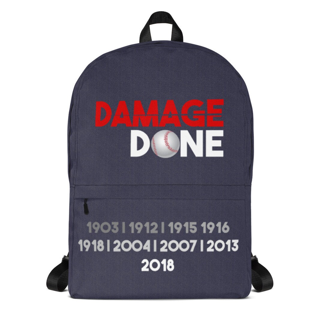 Damage Done Backpack Boston Red Sox Backpack Navy Blue - Etsy