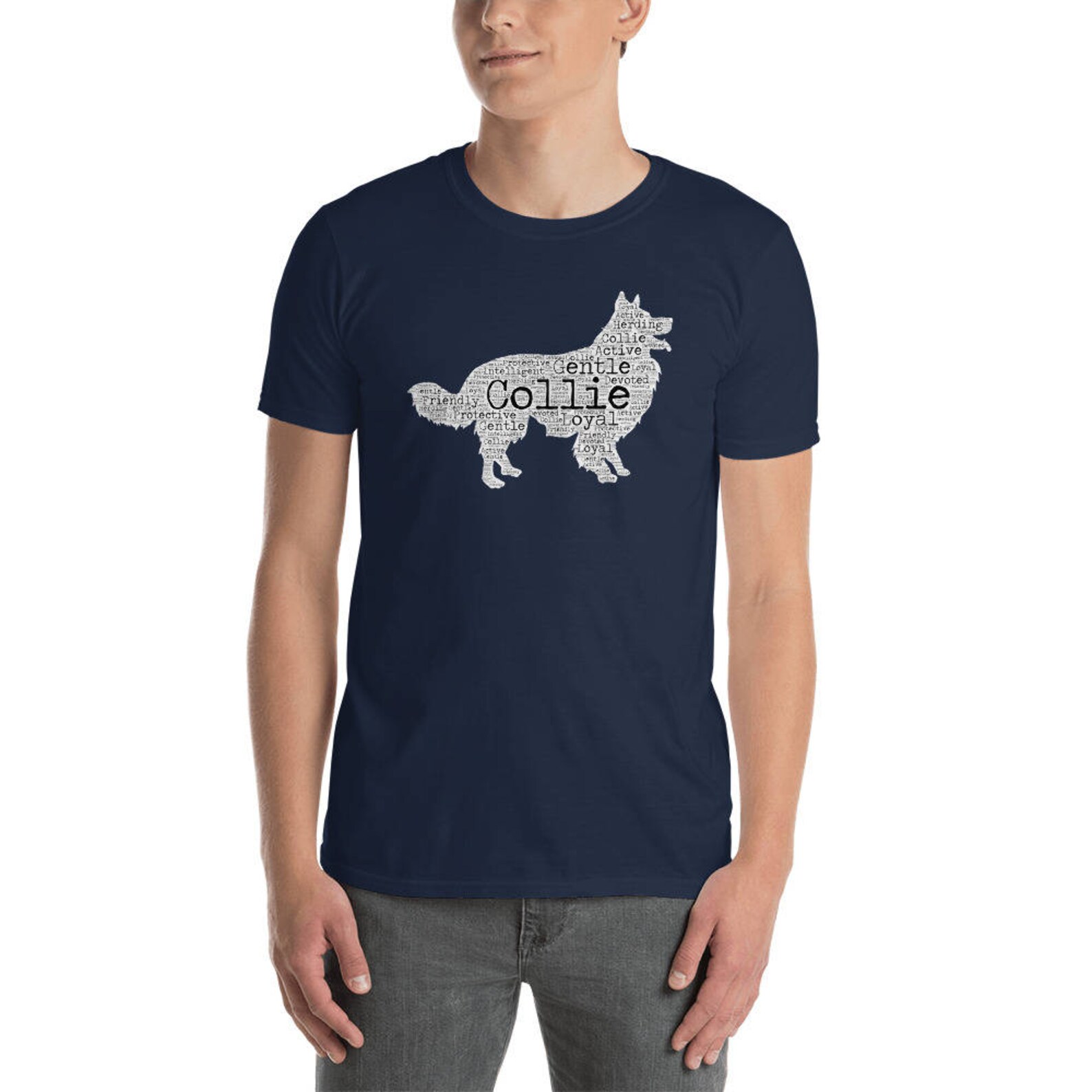 Collie T Shirt Featuring Personality Traits such as Loyal | Etsy