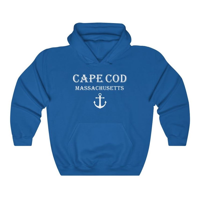 Cape Cod Massachusetts Nautical Hooded Sweatshirt Cape Code - Etsy