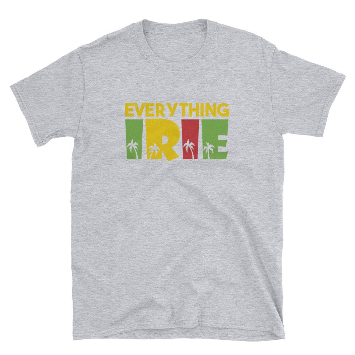Everything Irie T Shirt Jamaica Reggae Style Tee With Palm - Etsy