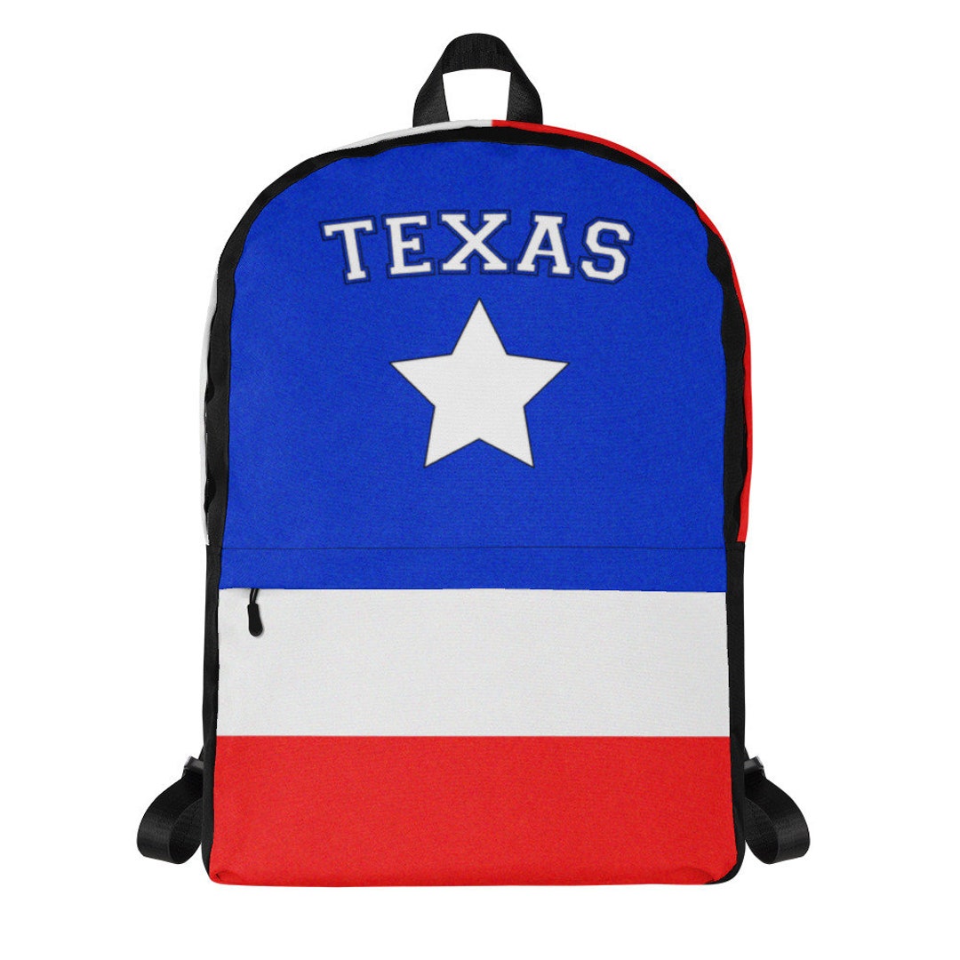 Texas Backpack - Texas Flag Backpack - Red White and Blue Backpack With ...