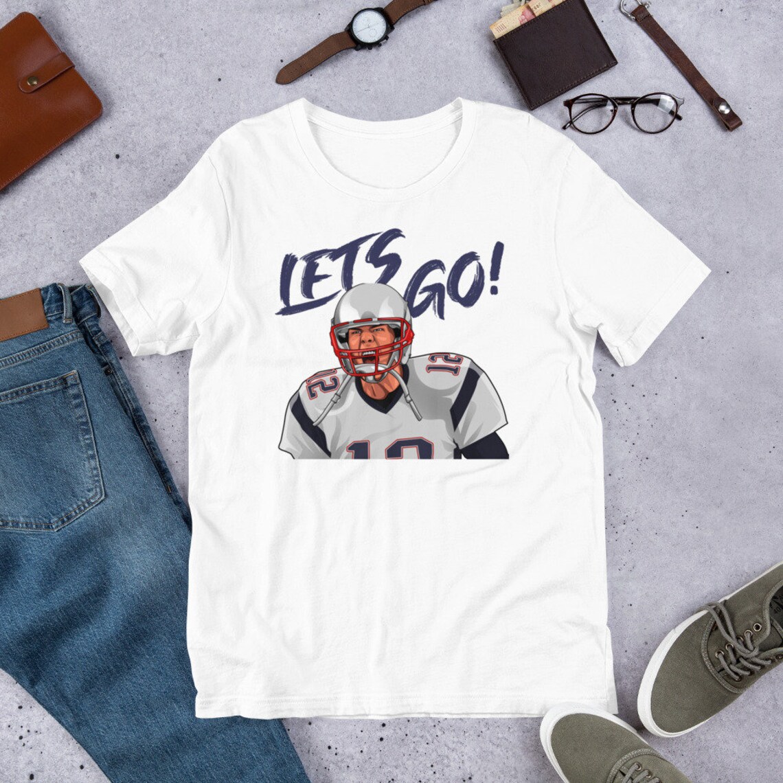 Let's Go Tom Brady T Shirt New England Patriots T Shirt | Etsy