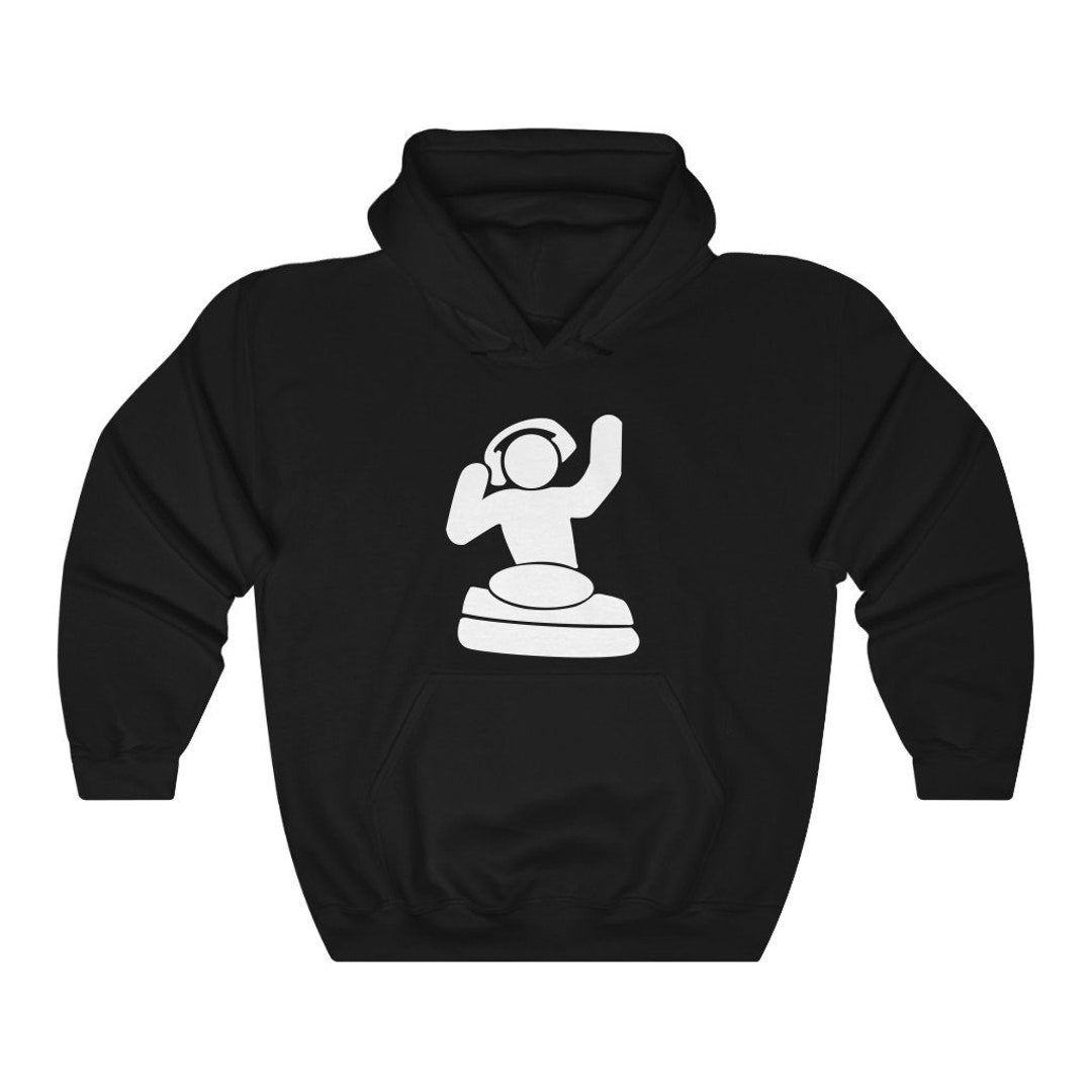 DJ Stick Figure Hoodie With Headphones Jersey Shore Hooded Sweatshirt ...