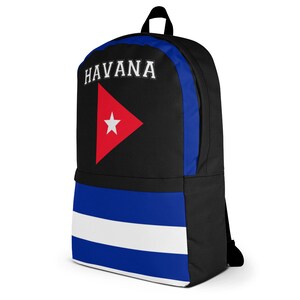 Havana Cuba Backpack - Cuban Flag Backpack - Made in USA - Etsy