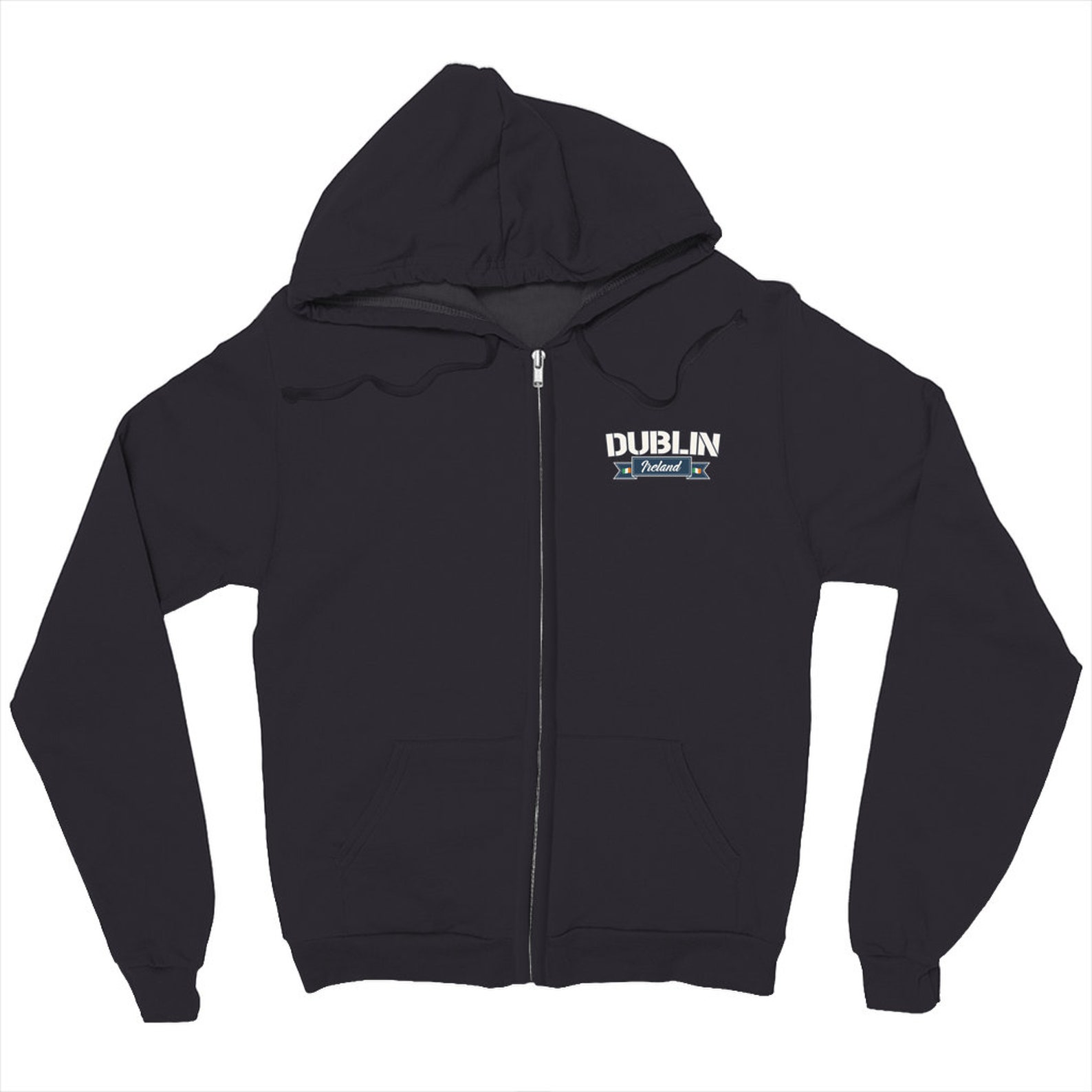 Dublin Ireland Zip up Hoodie With Irish Flag Zip Hooded - Etsy