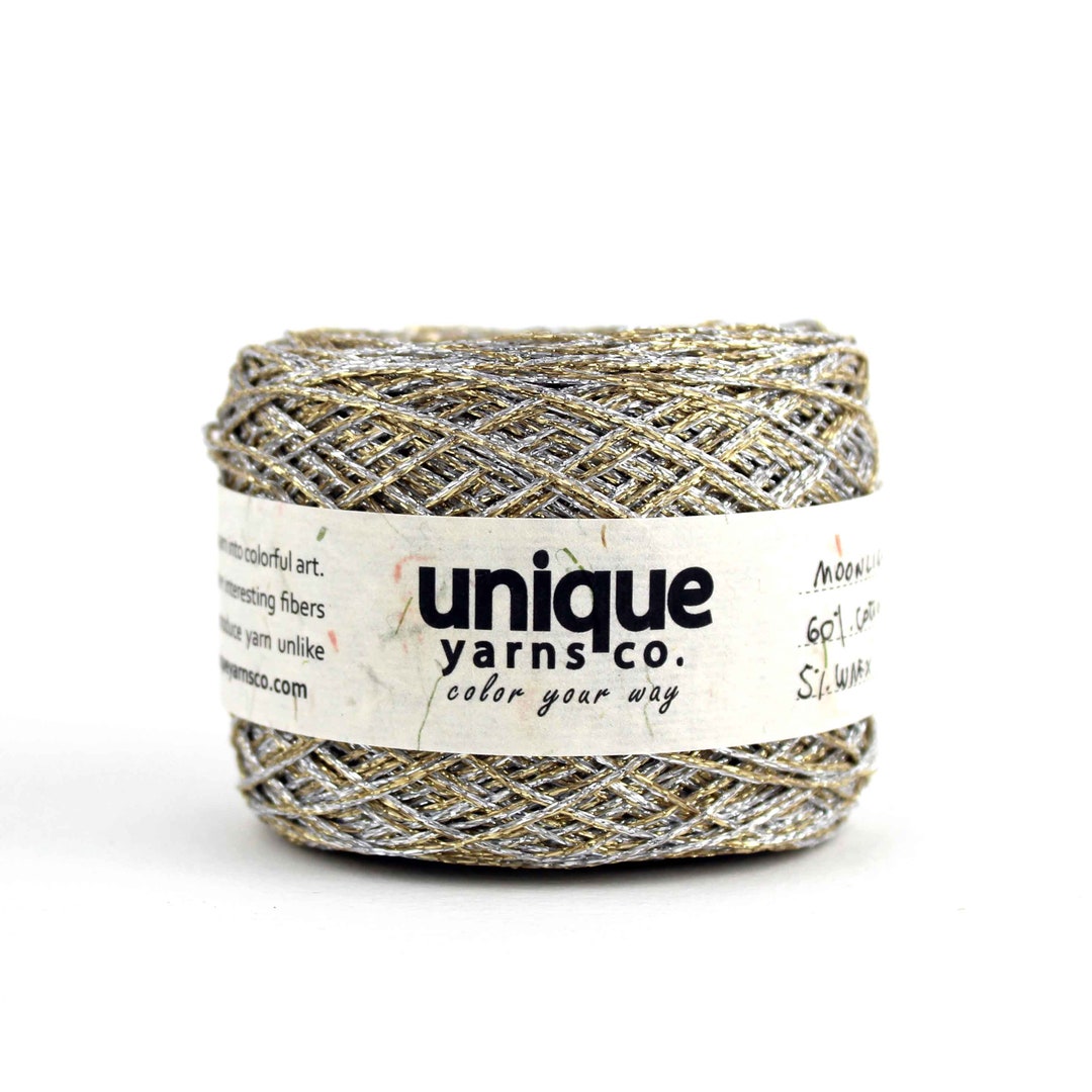 Moonlight Gold and Silver Thread, Cotton Viscose Lurex Yarn, Shiny ...