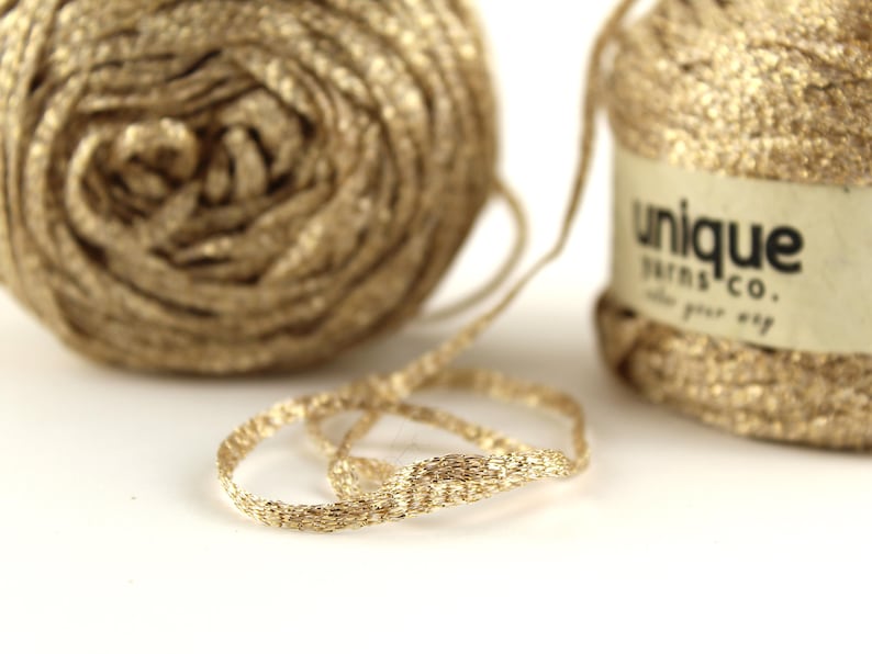 Bright Gold Lurex Yarn Sparkle Metallic Yarn Yellow Gold | Etsy