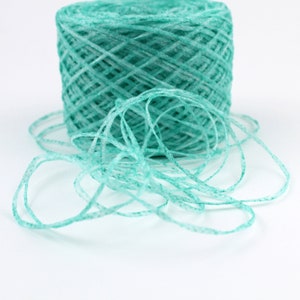 Recycled Plastic Yarn Made From Plastic Bottles, Shiny Green Sturdy ...