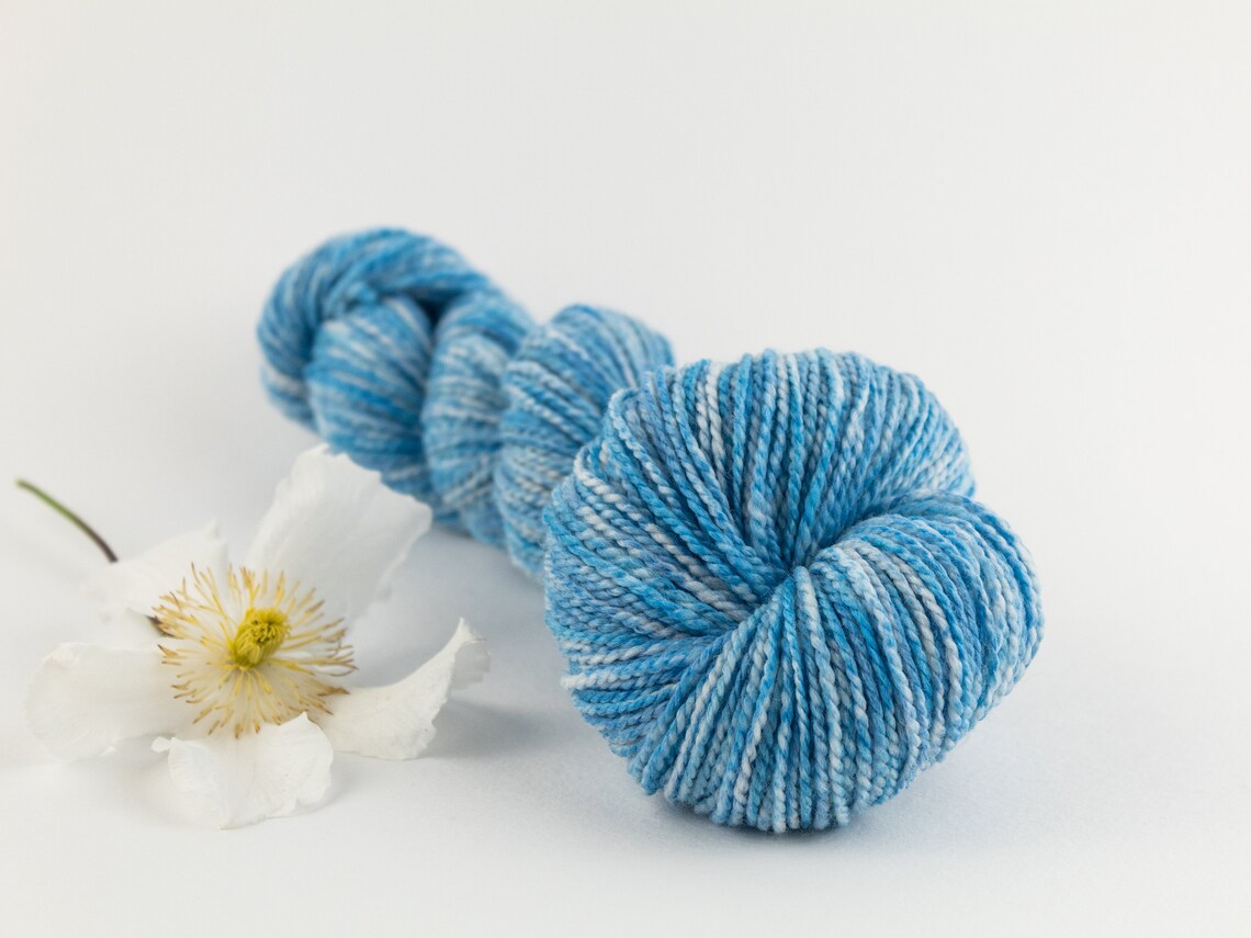 Blue Dyed Merino Wool Naturally Hand Dyed Yarn 50 Gr Skein - Etsy UK