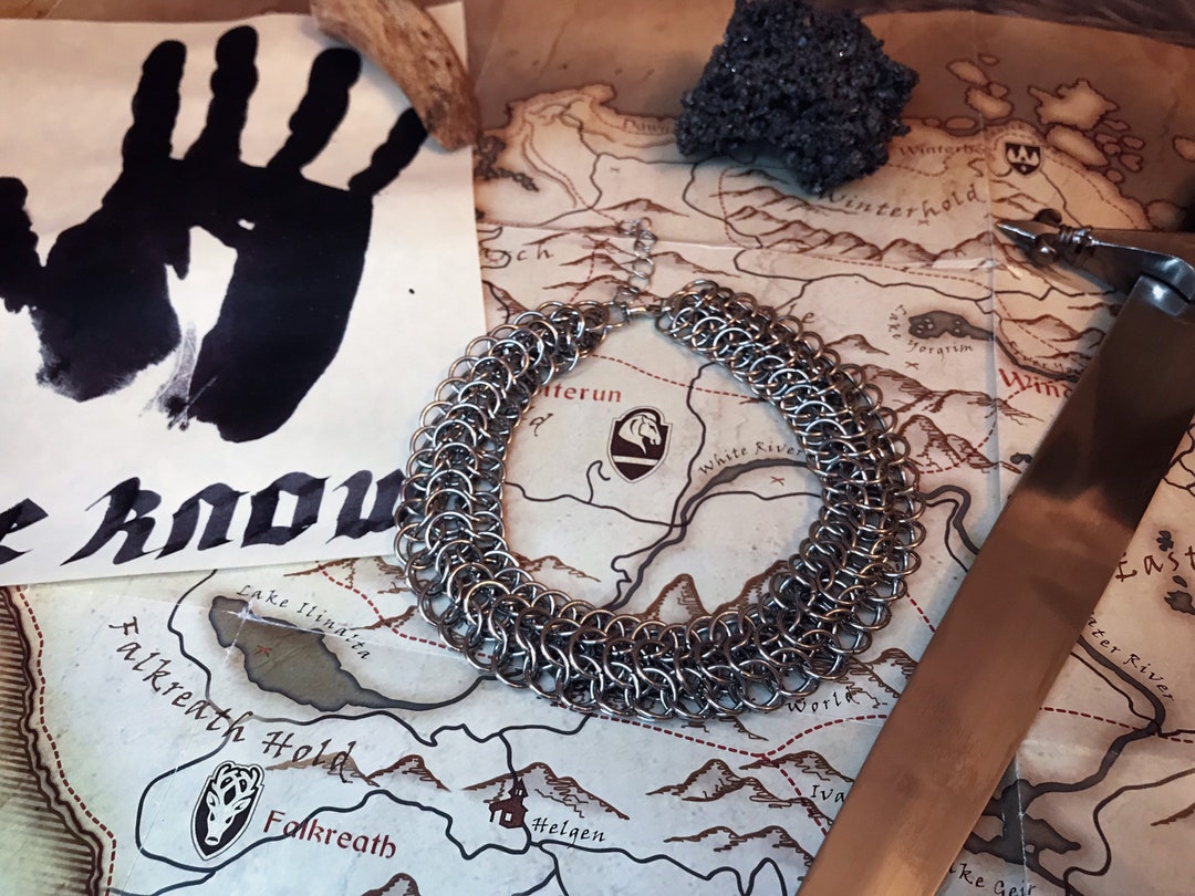 Dovah Choker Dragonback Chainmail Tattoo Choker Seil - Etsy Österreich
