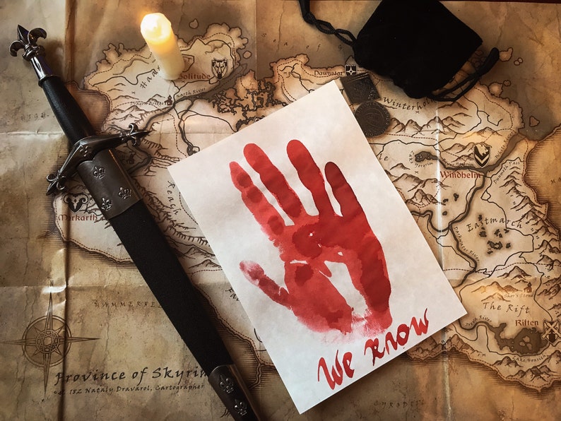 Dark Brotherhood Mysterious Note Handmade Parchment Print | Etsy