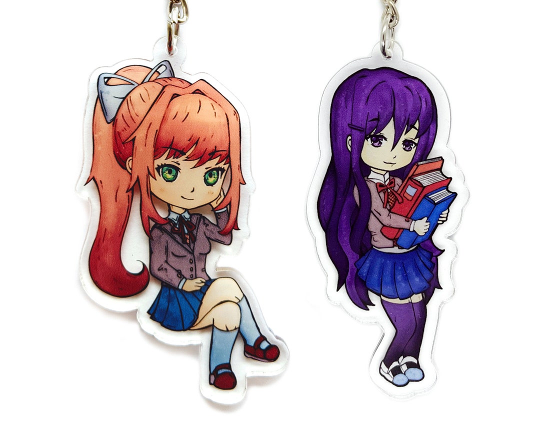 Monika Yuri chibi Doki Doki Literature Club DDLC fan art - Etsy España