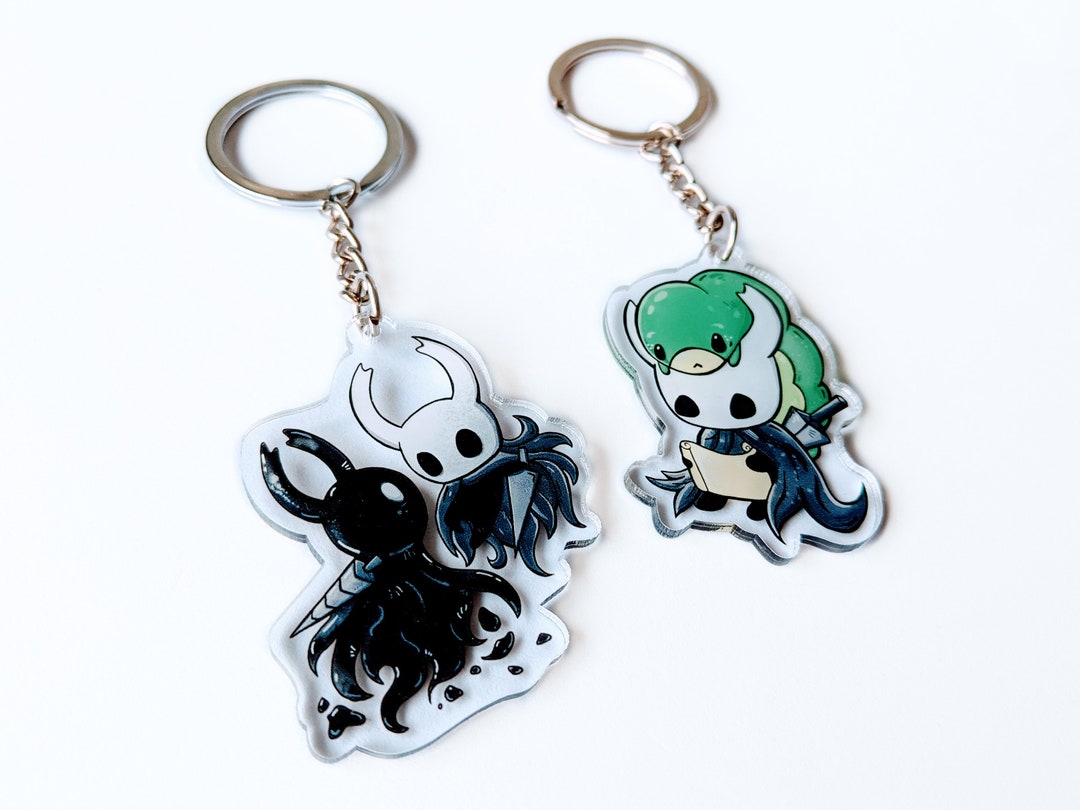 Hollow Knight Acrylic Charm, Keychain, Phone, Void, the Knight, Grub ...