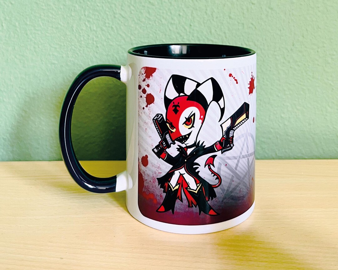 Black Helluva Boss Mug With Devil Blitz, Blitzo, Coffee Cup, Coffeecup ...