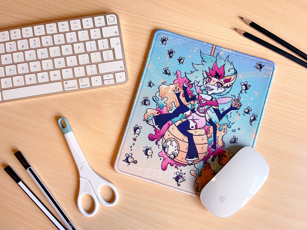 Pastel Helluva Boss Mousepad With Queen Beelzebub, Bee, Mouse Pad ...
