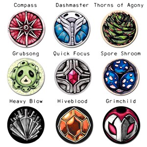 Hollow Knight Keychain, Charm, Hornet, Compass, Grubsong, Dashmaster ...