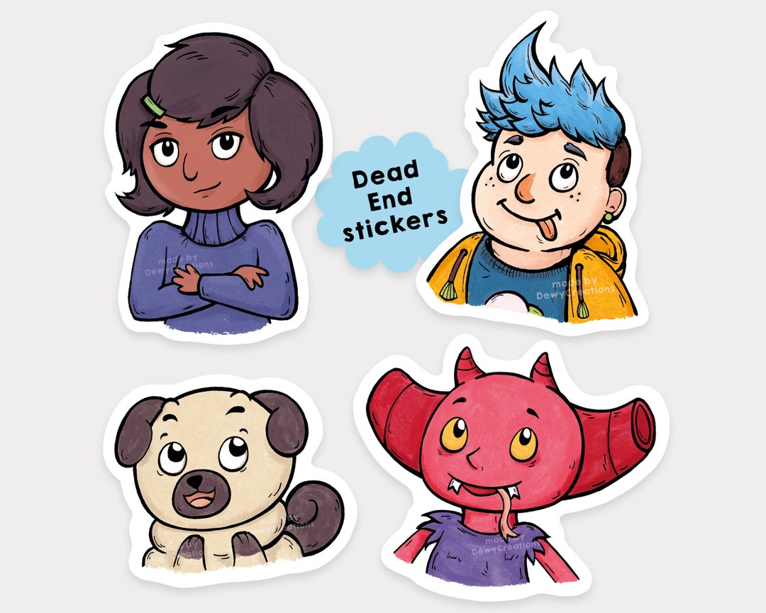 Dead End Sticker Set, Dead Endia Sticker Pack, Stickers, Stickerset ...