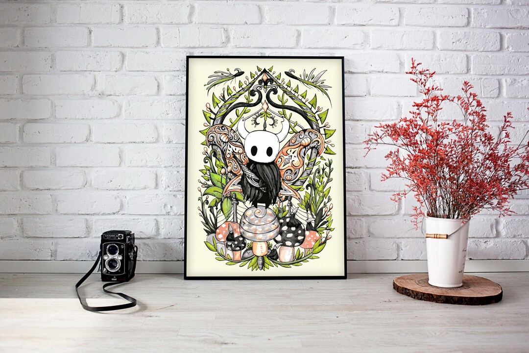 Hollow Knight A3 Poster, Knight in Greenpath, Hallownest, Print, Fanart ...