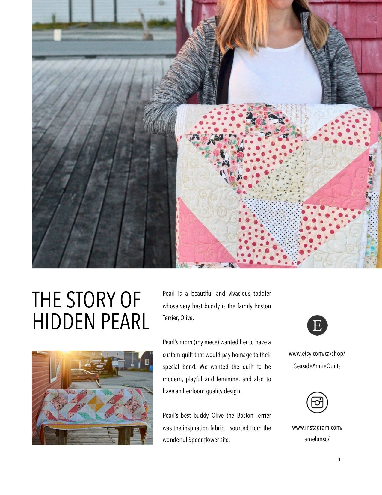 Modern Quilt Pattern Hidden Pearl HST Quilt Full Size - Etsy