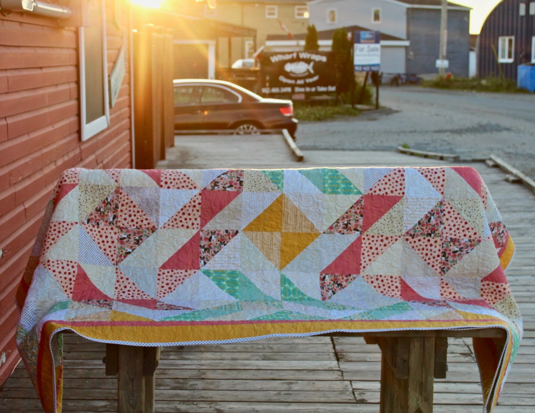 Modern Quilt Pattern Hidden Pearl HST Quilt Full Size - Etsy