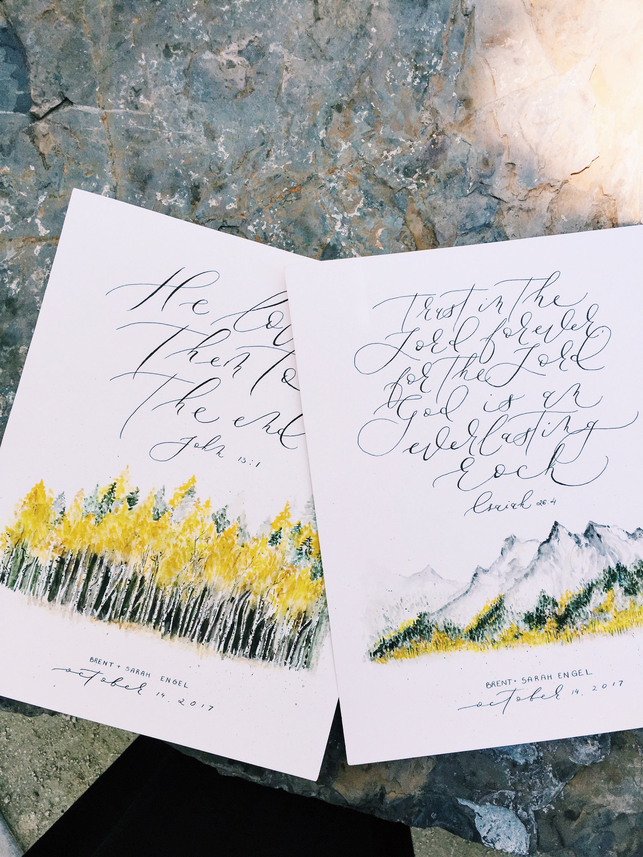 Create a Custom Watercolor/calligraphy Print - Etsy