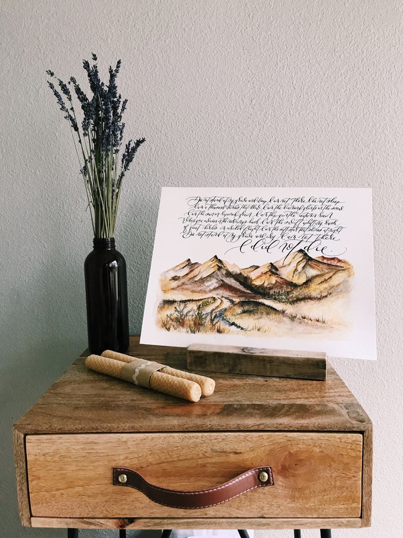 Create a Custom Watercolor/calligraphy Print - Etsy