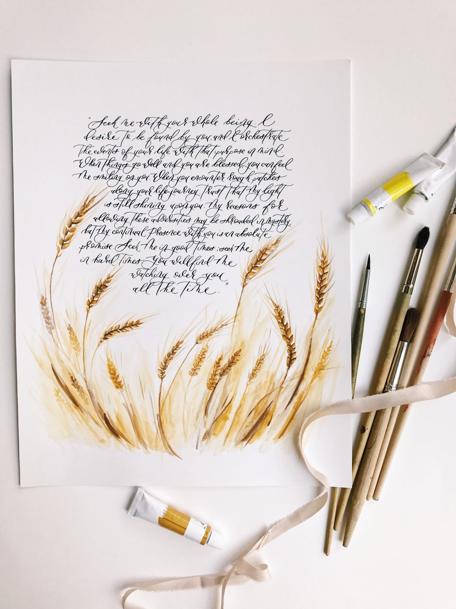 Create a Custom Watercolor/calligraphy Print - Etsy
