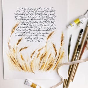 Create a Custom Watercolor/calligraphy Print - Etsy