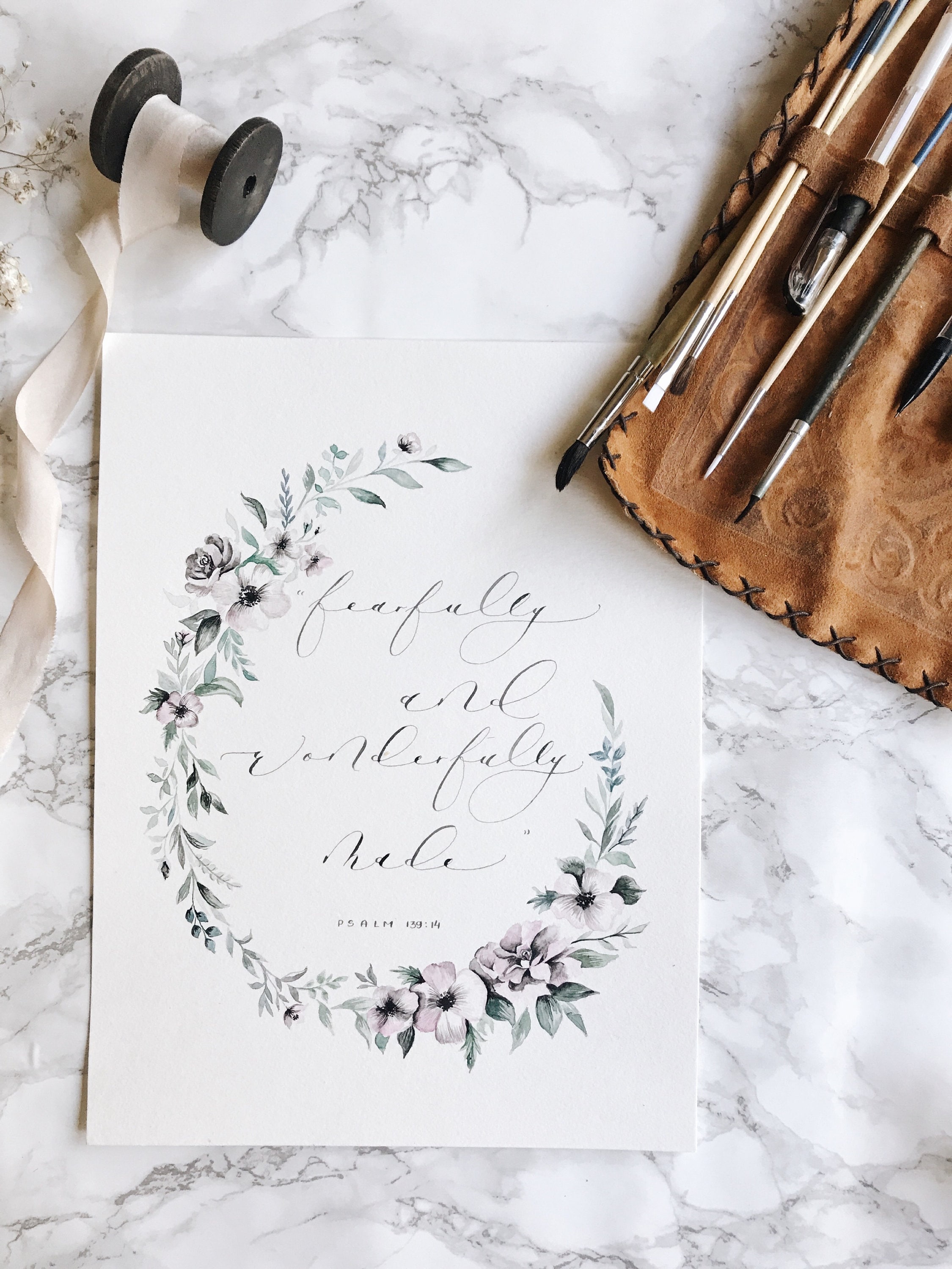 Create a Custom Watercolor/calligraphy Print - Etsy