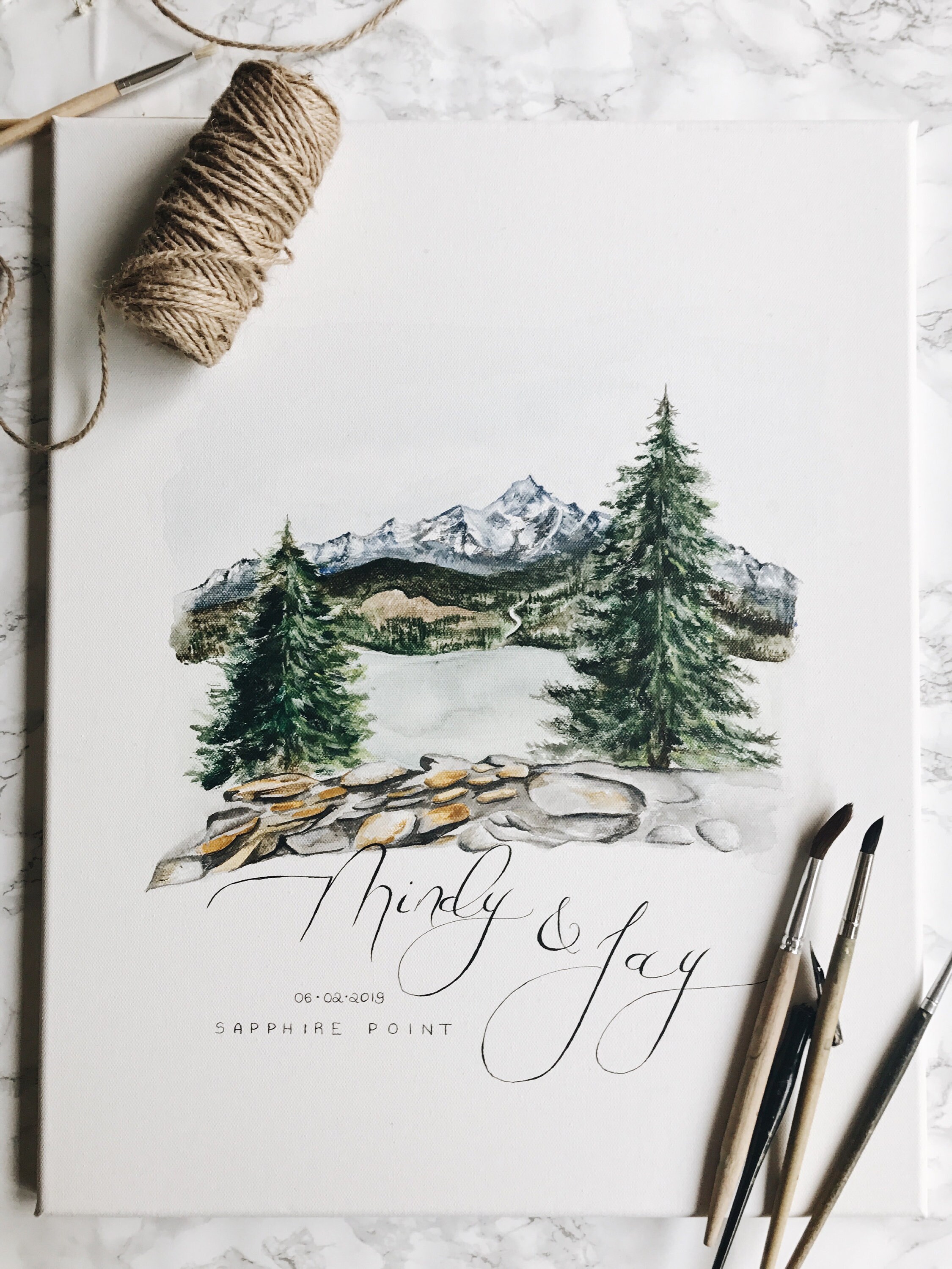 Create a Custom Watercolor/calligraphy Print - Etsy